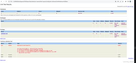Seleniumtestngjunit生成xml 和html报告junit生成html测试报告 Csdn博客