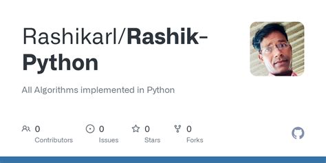 Github Rashikarlrashik Python All Algorithms Implemented In Python
