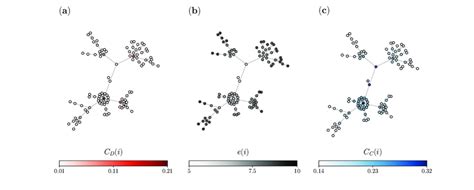 Visual Representation Of Centrality Measures On A Barabási Albert Ba Download Scientific