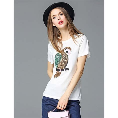 Womens Casualdaily Simple Summer T Shirtsolid Round Neck Short Sleeve