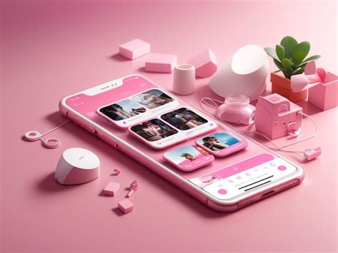 Premium Photo 3d Vector Minimal Social Media With Video And Profile Design 2