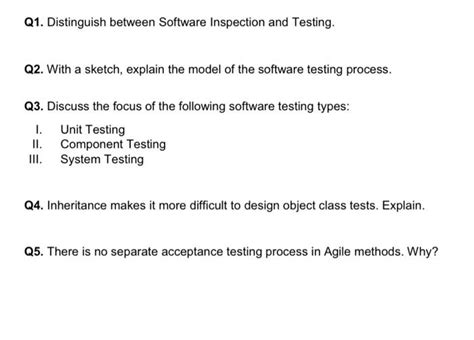 Solved Q1 Distinguish Between Software Inspection And