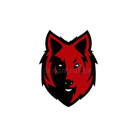 Wolf Head Illustration Logo Design Wolf Mascot Vector Art Stock