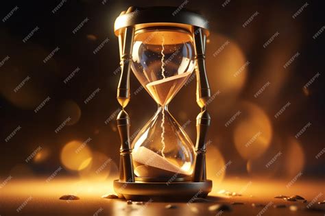 Premium Photo A Golden Hourglass Representing Time And Passage O 00084 01