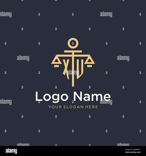 XU Initial Monogram Logo With Scale And Pillar Style Design Ideas Stock Vector Image Art Alamy