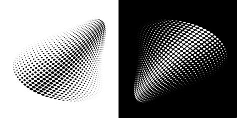 Premium Vector Halftone Circle Dots Curved Gradient Texture Background 3d Logo Curve Dotted