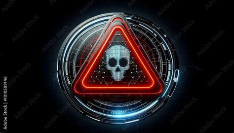Attention Sign Binary Code Vector Pattern Background A Virtual Warning