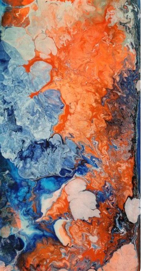 Acrylic Pour Painting Ocean Theme With Cells Using The Simple Swipe