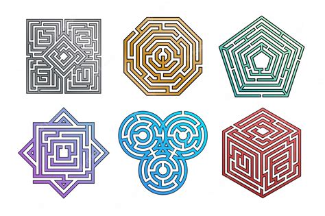 Premium Vector Labyrinth Game Maze Riddle For Finding Right Path
