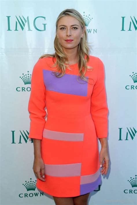 Maria Sharapova Wearing Red Dress Super Wags Hottest Wives And