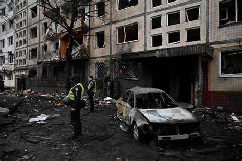 ロシア軍のミサイル攻撃で損壊したウクライ：ロシア軍ウクライナ侵攻 写真特集：時事ドットコム