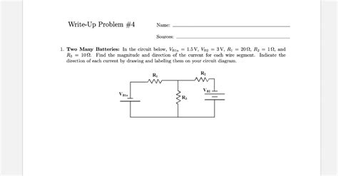 Solved Two Many Batteries In The Circuit Below VB A Chegg Com
