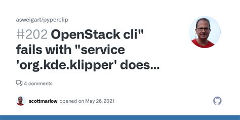 Openstack Cli Fails With Service Org Kde Klipper Does Not Exist