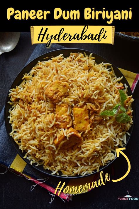 Paneer Dum Biryani Easy Paneer Biryani Yummy Food Recipe Easy