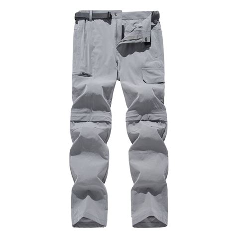 Mens Convertible Hiking Pants Quick Dry Lightweight Zip Off Breathable