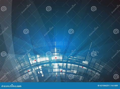 Abstract Tech Background Futuristic Technology Interface Vector
