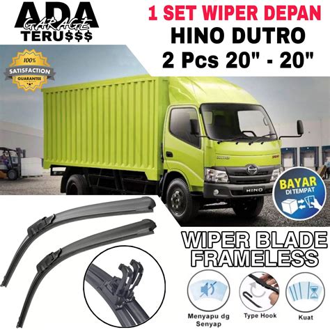 Wiper Blade Frameless Mobil Truck HINO DUTRO Sepasang Uk 20 20
