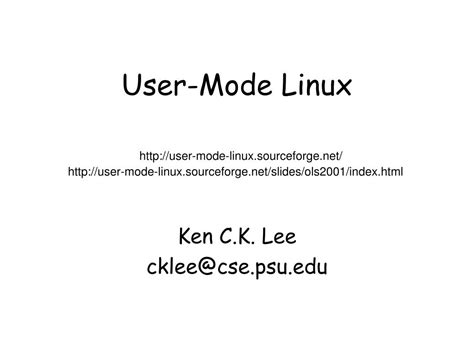 Ppt User Mode Linux Powerpoint Presentation Free Download Id797898