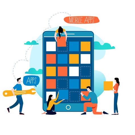 Mobile Application Development Process 271959 Vector Art At Vecteezy