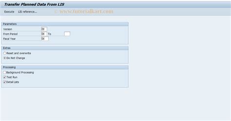 Kvc4 Sap Tcode Ksrtg Copy Plan Statistical Key Figures