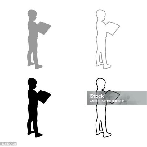 소년 독서 책 서 Teen 남성 에 오픈 북 에 그의 손 귀여운 여학생 읽기 학교 개념 교육 온라인 학습 실루엣 회색 검정 색