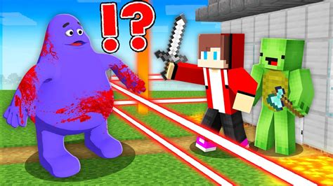 Grimace Shake Vs Security House Mikey And Jj In Minecraft Challenge
