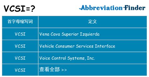 Vcsi是什么意思 Vcsi的全称 在线英文缩略词查询