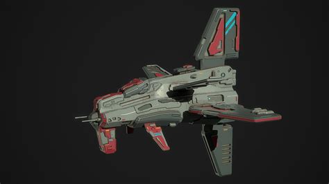 Artstation Sci Fi Scout Spaceship Game Assets