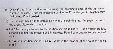 draw u and as position vectors using the coordinate axes of the xy