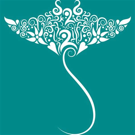 Stingray Curl Pattern Art Print Unique Design