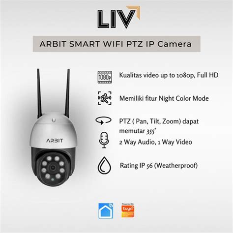 Promo Arbit Wifi Outdoor Ptz Ip Camera Cctv 1080p Weatherproof Motion