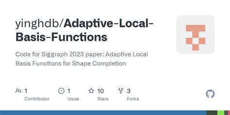 github yinghdb adaptive local basis functions code for siggraph 2023