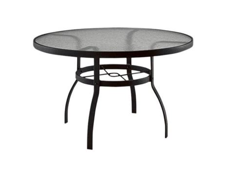 Patio Store Woodard Deluxe Tables In Aluminum With Obscure Glass 60