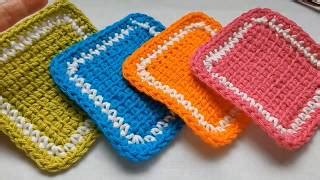 OLDER VERSION Simple Tunisian Coaster Cheryl Dee Cr Doovi