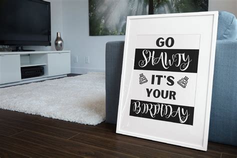 Go Shawty It S Your Birthday Printable Poster 50 Cent In Da Club