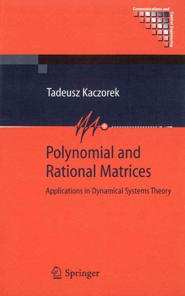 Polynomial And Rational Matrices Von Tadeusz Kaczorek Englisches Buch