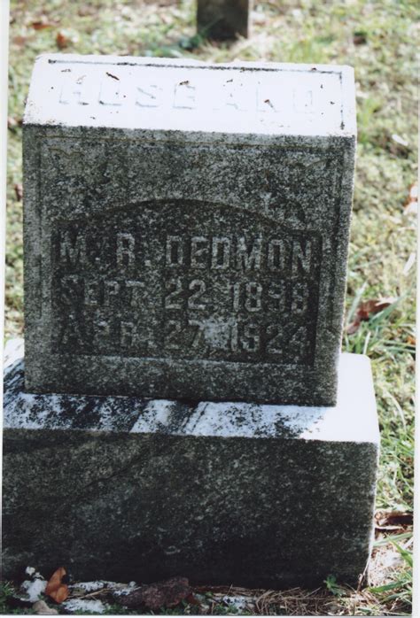 Mark Rufus Dedmon 1898 1924 Mémorial Find A Grave