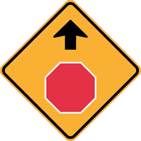 W3 1 Stop Sign Ahead Sign Australian Compliant National Safety Signs
