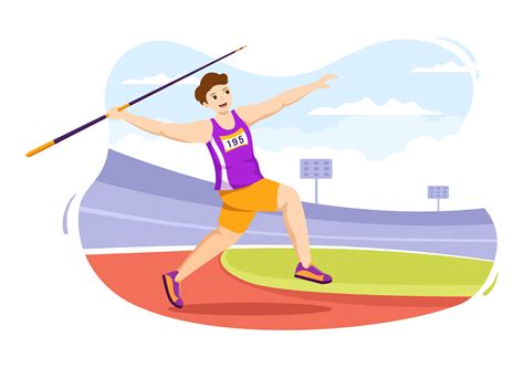 Premium Javelin Throw Illustration Illustration Pack From Sports