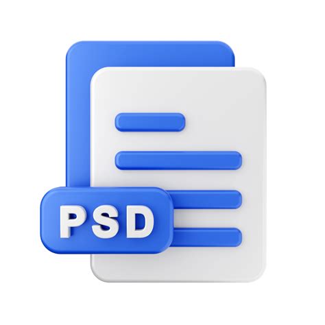 3d File Psd Folder Icon Illustration 22050378 PNG
