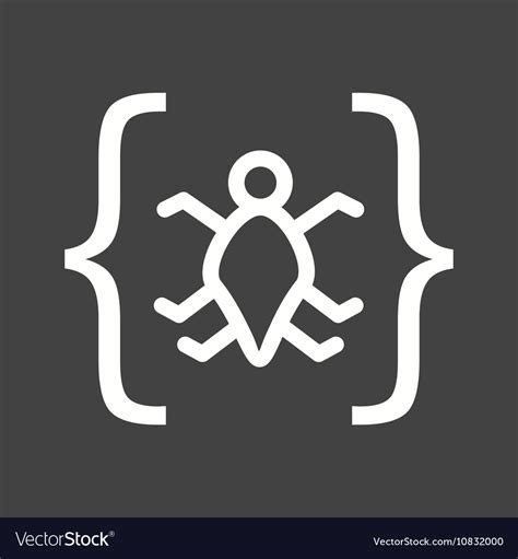 bug in code royalty free vector image vectorstock
