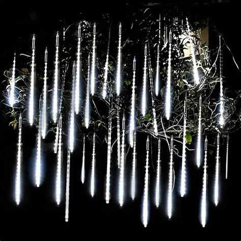 1 Pack 30 50cm Meteor Shower Rain String Lights 8 Tubes Led String