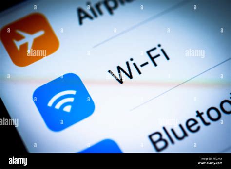 Wifi Settings Displayed On An IPhone IOS Smartphone Display Close Up Detail Germany Stock
