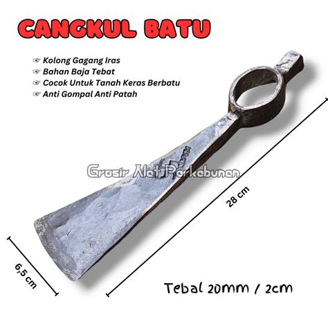 Jual Promo Ganco Tanah Asli Per Baja Cangkul Baja Kecil Tebal Ganco