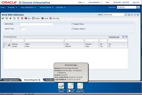 Using The Jd Edwards Enterpriseone Web Application User Interface