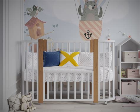 Кроватка детская Incanto Nuvola Lux 5в1 цвет белый/бук – купить в ...