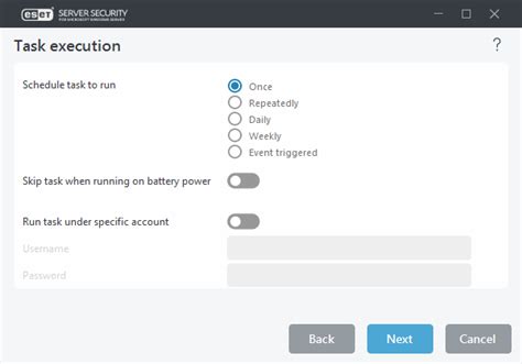 Tareas Programadas Agregar Tarea ESET Server Security 12 0 Ayuda