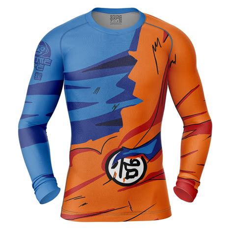 Goku Gi Dragon Ball Z Long Sleeve Rash Guard Compression Shirt Anime Ape