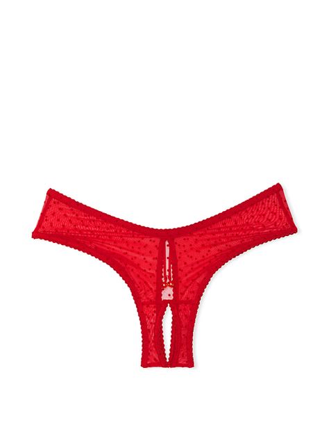 Buy Jingle Bells Mesh Crotchless Cheeky Panty Lipstick Order Panties