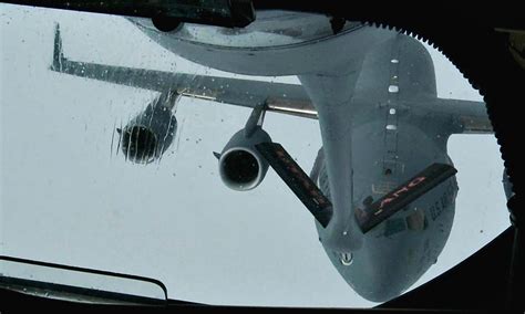 Mid Air Refueling Kc 135 Stratotanker Refueling Mission With C 17